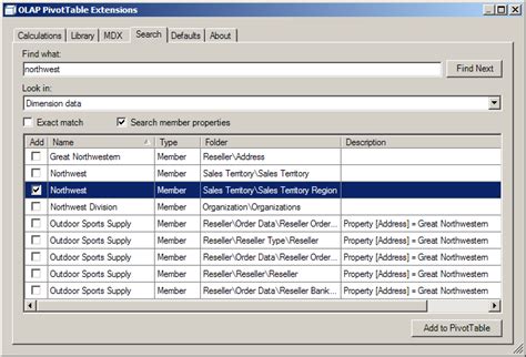 Search Olap Pivottable Extensions