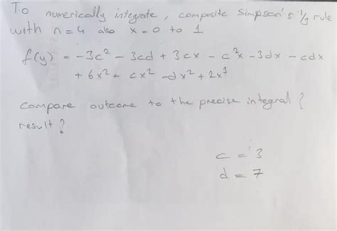 Solved To Numerically Integrate Composite Simpson 531