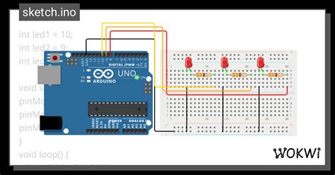 3 Leds V2 Copy Wokwi Esp32 Stm32 Arduino Simulator
