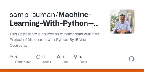 Github Samp Sumanmachine Learning With Python Ibm Coursera This