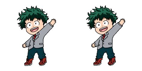 My Hero Academia Deku Waving Hand Animated Cursor Sweezy