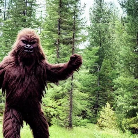 Sasquatch Tossing A Tree Stable Diffusion