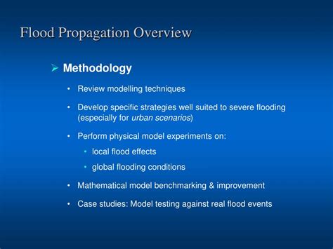 Ppt Impact Project Flood Propagation Progress Review Powerpoint Presentation Id1075233