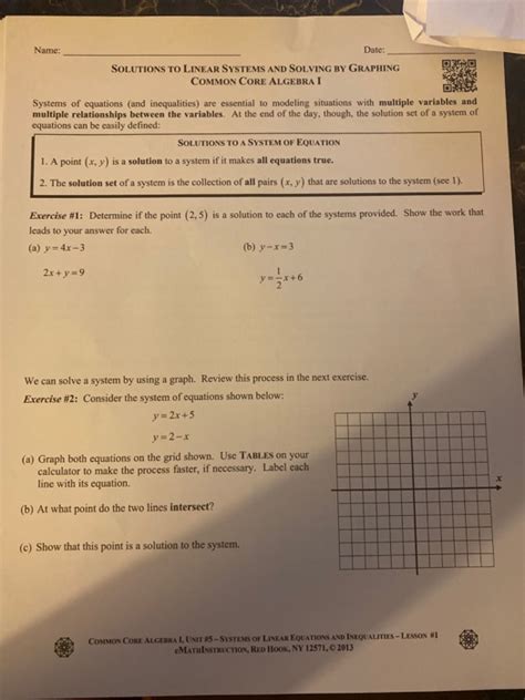 Solving Linear Equations Common Core Algebra Ii Homework Tessshebaylo