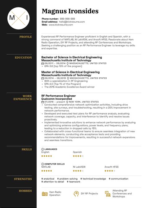 rf engineer resume rf optimization engineer resume docx