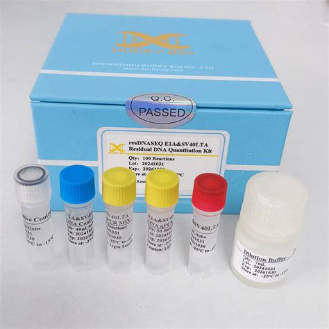 Resdnaseq E1aandsv40lta Residual Dna Quantitation Kit Duckybio