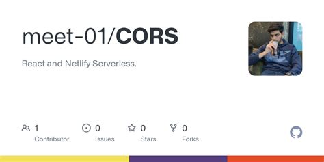 Github Meet 01cors React And Netlify Serverless