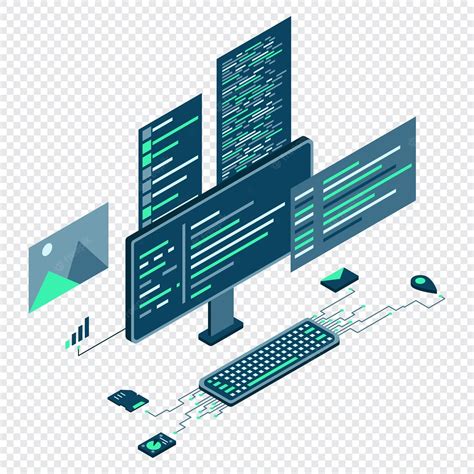 Premium Vector Computer Technology Isometric Illustration Desktop
