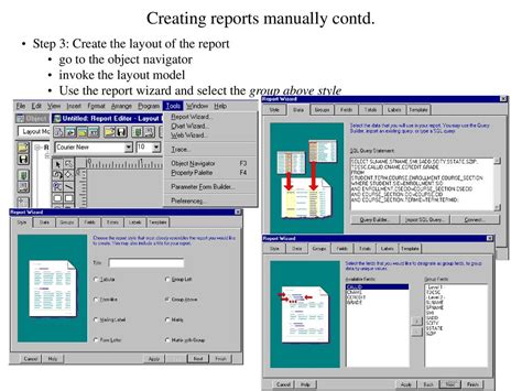 creating reports manually pp 374 ppt download