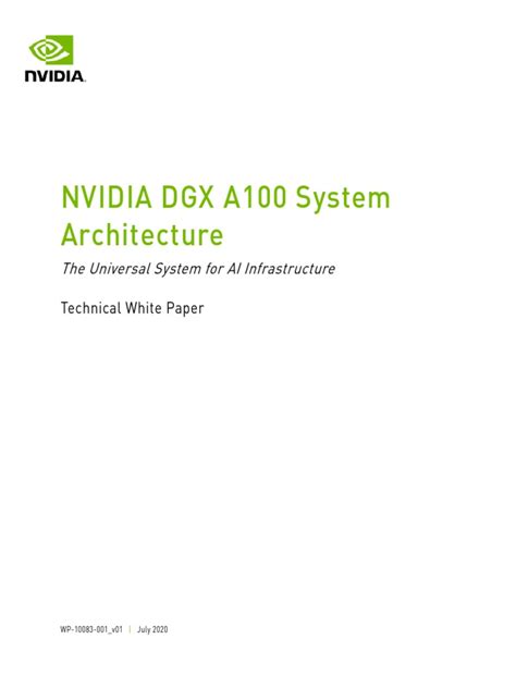 Dgx A100 System Architecture Whitepaper Pdf Graphics Processing Unit Central Processing Unit