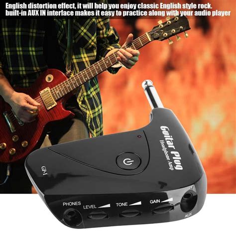 NUX GP-1 Guitar Plug Headphone Amp with Classic British Distortion Eff ...