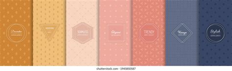Minimalist Geometric Seamless Pattern Collection Vector Stock Vector Royalty Free