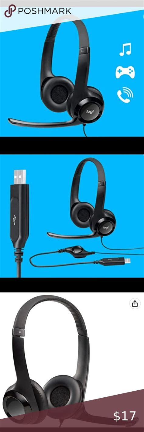 Logitech H Wired Headset With Noise Cancelling Microphone Usb Logitech Headset Noise
