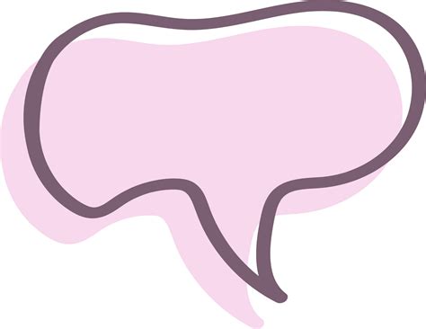 Cute Cartoon Speech Or Message Bubble Shape Doodle Style Element 11998581 Png