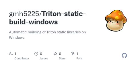 Github Gmh5225triton Static Build Windows Automatic Building Of Triton Static Libraries On