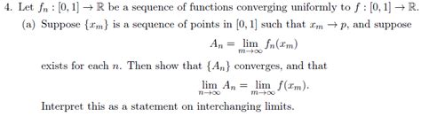 Solved Let Fn 0 1 Rightarrow R Be A Sequence Of