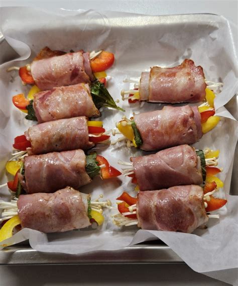 베이컨 야채말이