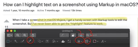 Screen Capture How Can I Highlight Text On A Screenshot Using Markup