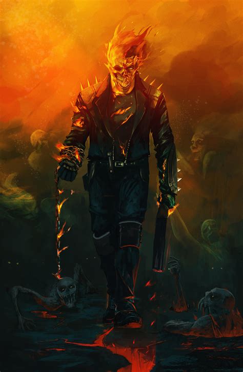 Ghost Rider Mcu Art Wallpaper Hd Superheroes 4k Wallpapers Images And