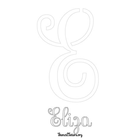 Eliza Free Printable Name Stencils With 6 Unique Typography Styles And Lettering Bridges
