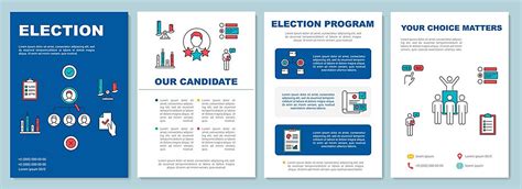 Election Brochure Template With Vector Illustrations And Print Layouts