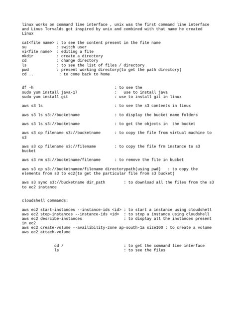 Linux Commands Pdf