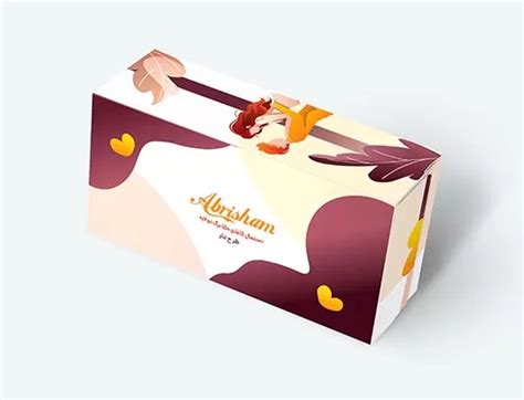 جعبه دستمال کاغذی لایه باز گرافیک با طعم تربچه طرح لایه باز