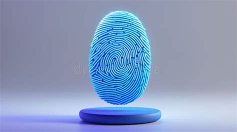 Fingerprint Scan Visualization Digital Security And Biometric Identification Stock Image