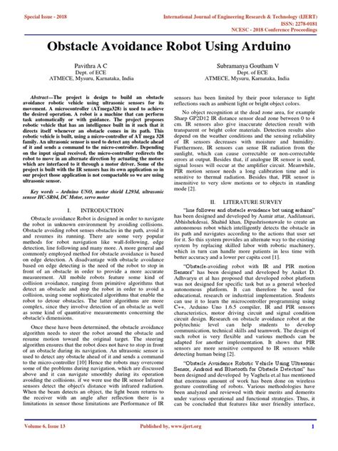 Implementing Reinforcement Learning For Obstacle Avoidance In Arduino