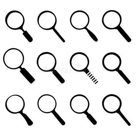 Magnifying Glass Silhouette Stock Illustrations 8573 Magnifying
