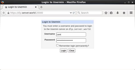 Centos 7 Install Usermin Server World