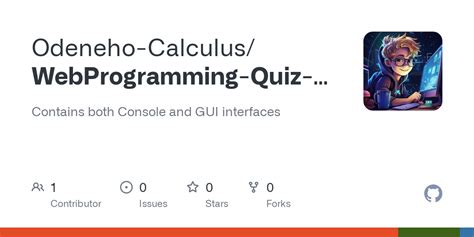 Github Odeneho Calculuswebprogramming Quiz Project Contains Both Console And Gui Interfaces