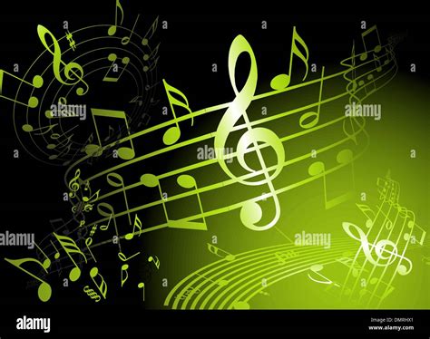 Green Music Theme Stock Vector Image And Art Alamy