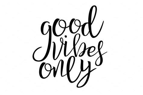 Good Vibes Only Phrase Vector Graphic Objects ~ Creative Market