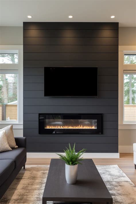 40 Black Shiplap Fireplace Ideas That Blend Warmth And Style