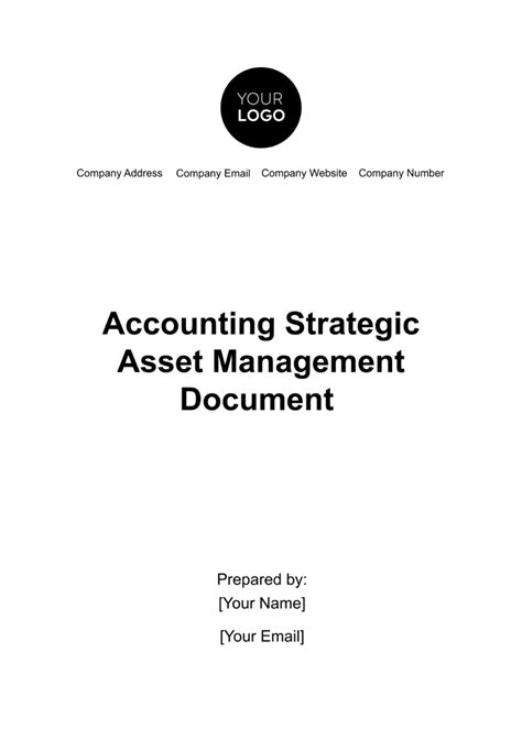 Accounting Strategic Asset Management Document Templates Edit Online And Download Example