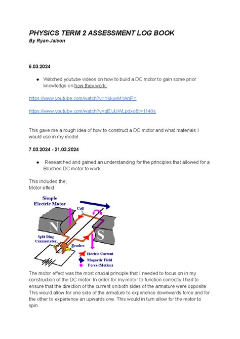 Dc Motor Physics Log Book Physics Term 2 Assessment Log Book By Ryan Jaison 6 Watched Youtube Dc Motor Physics Log Book Physics Term 2 Assessment Log Book By Ryan Jaison 6 Watched Youtube
