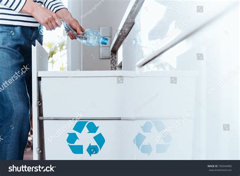 Smart Person Sorting Waste Modern Kitchen Stock Photo 709344985 Shutterstock
