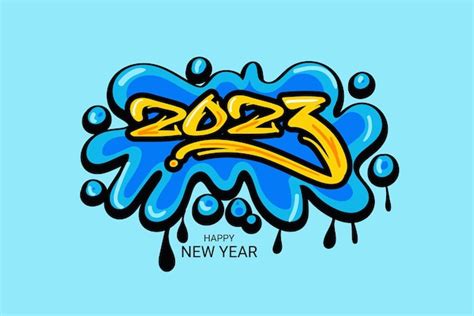Premium Vector 2023 Happy New Year Graffiti Art