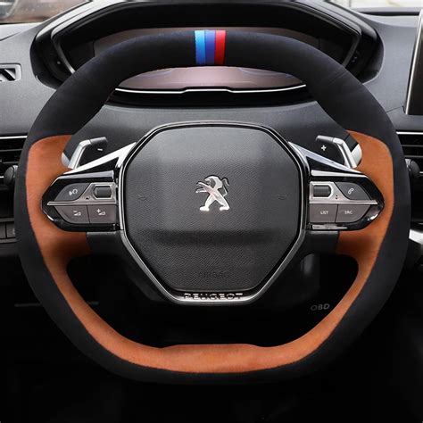Diy 스웨이드 자동차 핸들 커버 푸조 308s 408 3008 307 508 액세서리 스티어링 커버 Aliexpress