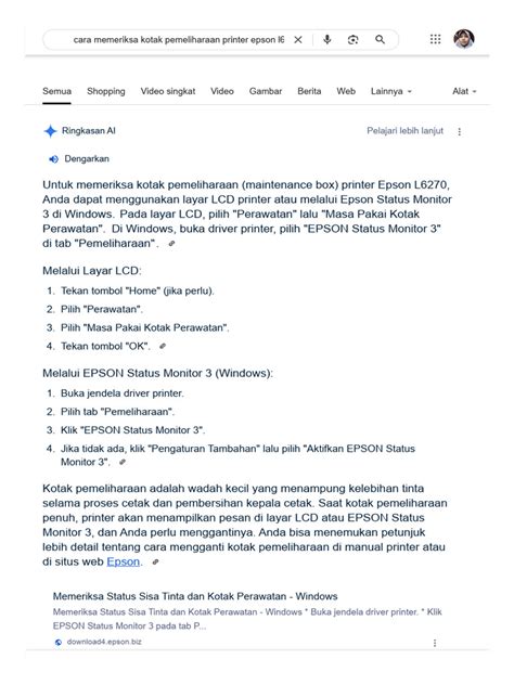 Cara Cek Kotak Pemeliharaan Epson L6270 Pdf