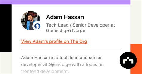 Adam Hassan Tech Lead Senior Developer At Gjensidige I Norge The Org