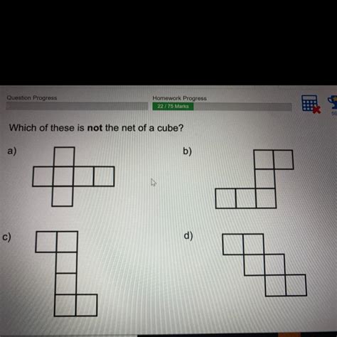 Which Of These Is Not The Net Of A Cube