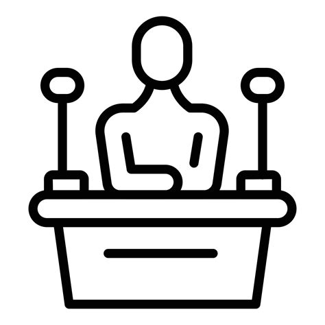 Speaker Icon Outline Vector Key Leader 15085270 Vector Art At Vecteezy