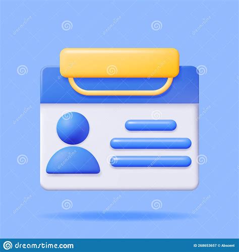 Id Card Driver License Identification Card Gray Icon Vector Illustration