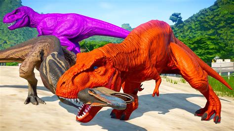 T Rex Color Pack Vs Spinosaurus Rex Vs Ceratosaurus Vs Yangchuanosaurus