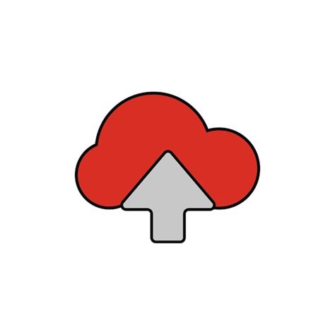 premium vector cloud computing with arrow up icon