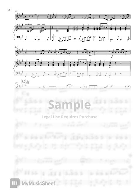 버스커버스커 벚꽃엔딩 Violin And Piano 악보 By 선율 변상후편곡