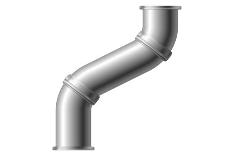 Curved Pipe Joint Mockup Reaistic Metal Graphic By Smartstartstocker · Creative Fabrica