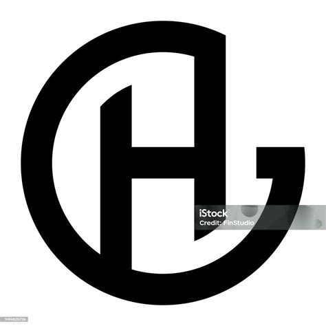 직업적인 혁신적인 이니셜 Gh 로고 및 Hg 로고 레터 Gh 또는 Hg 미니멀하고 우아한 모노그램 프리미엄 비즈니스 예술적 알파벳 기호 및 기호 알파벳 G에 대한 스톡 벡터